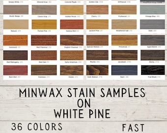 White Pine Stain Samples, Minwax Stain Color Samples, Pine Stain Color ...