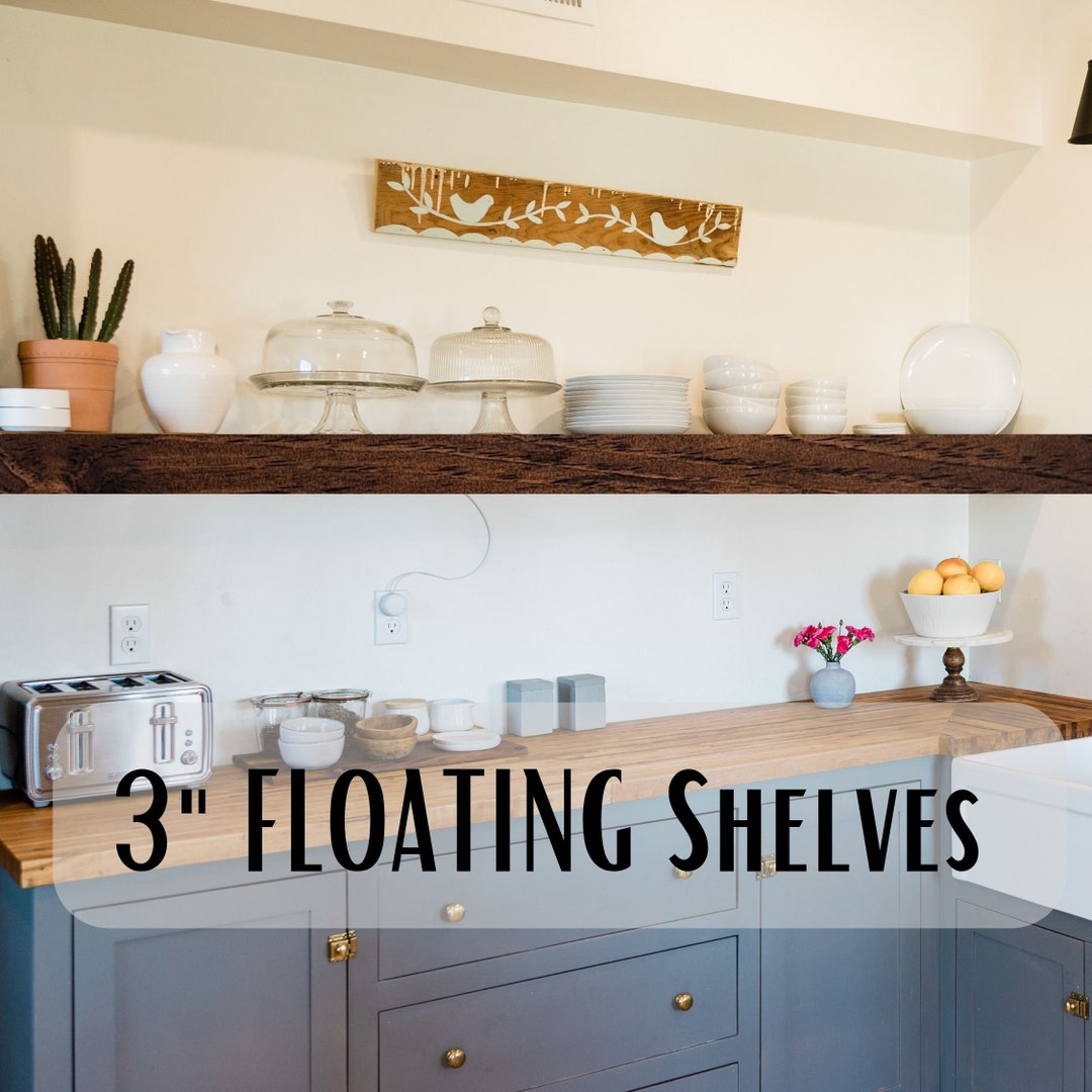 Floating Shelves 3" Thick | Many Sizes Available | Custom Orders ...
