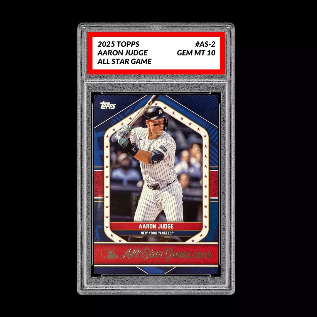 Graded 10 Aaron Judge 2025 Topps AS-2 All Star Game SP Exclusive ...
