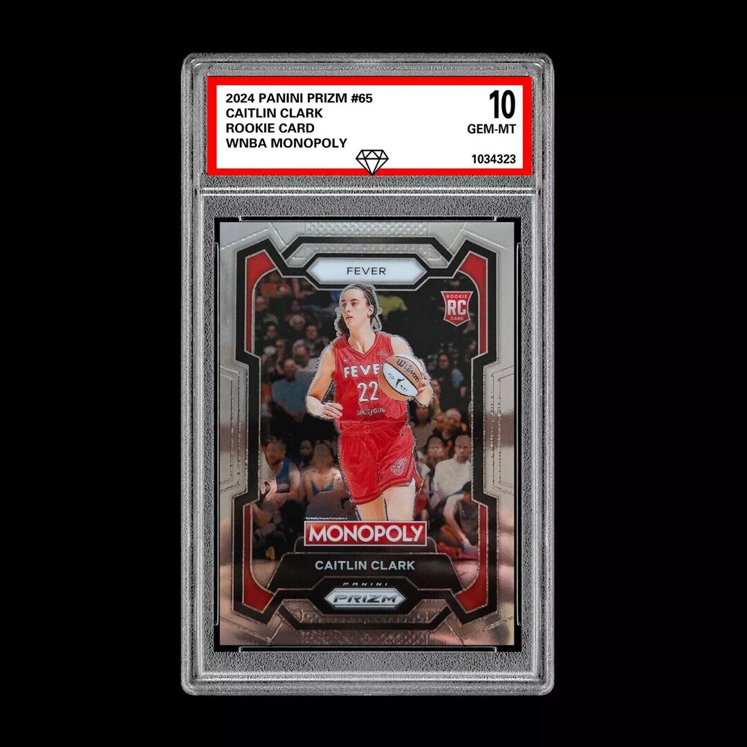 Graded 10 2024 Panini WNBA Monopoly Prizm RC Caitlin Clark Rookie ...