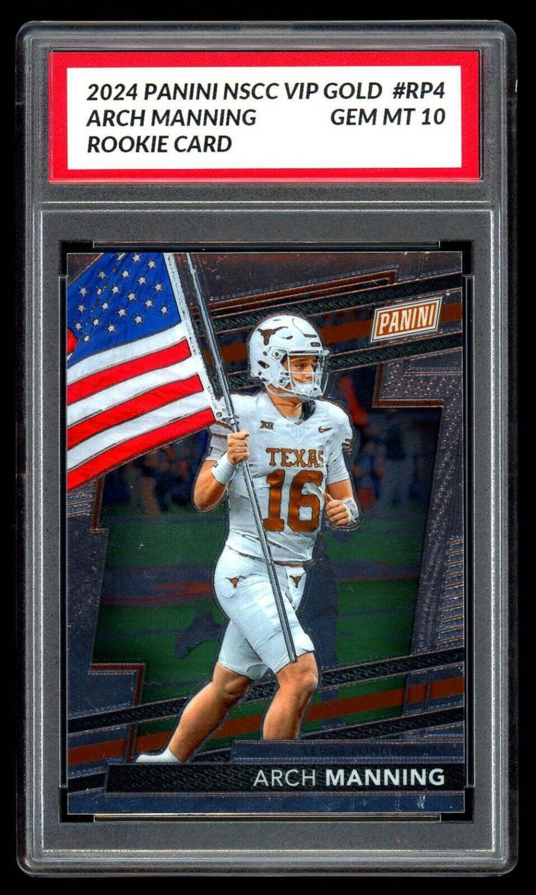 Graded 10 Arch Manning Rc Rookie Card 2024 Panini National Rp4 Vip Gold ...