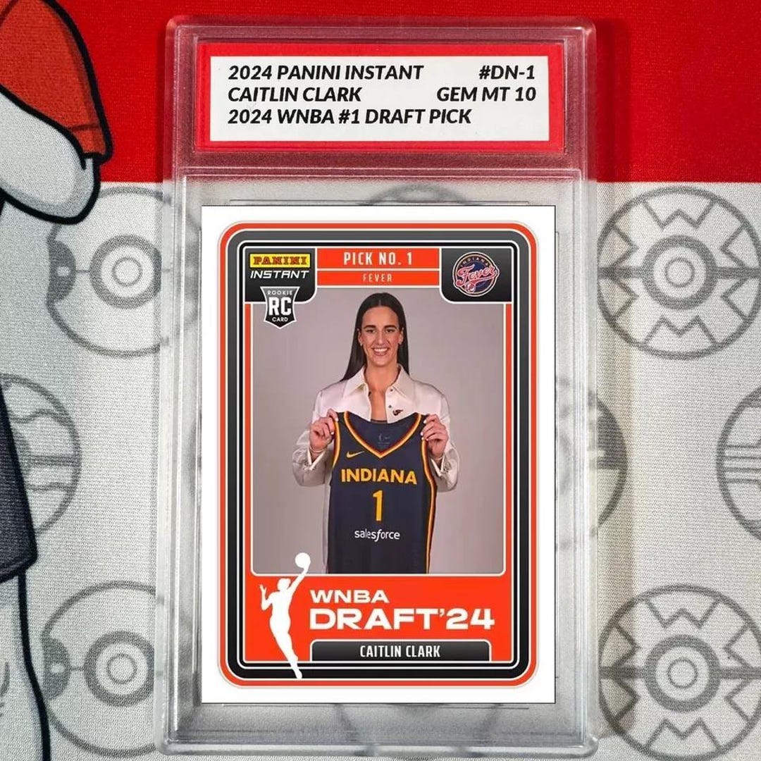2024 Panini Instant Caitlin Clark WNBA Draft 1st Graded Gem Mint 10 RC ...