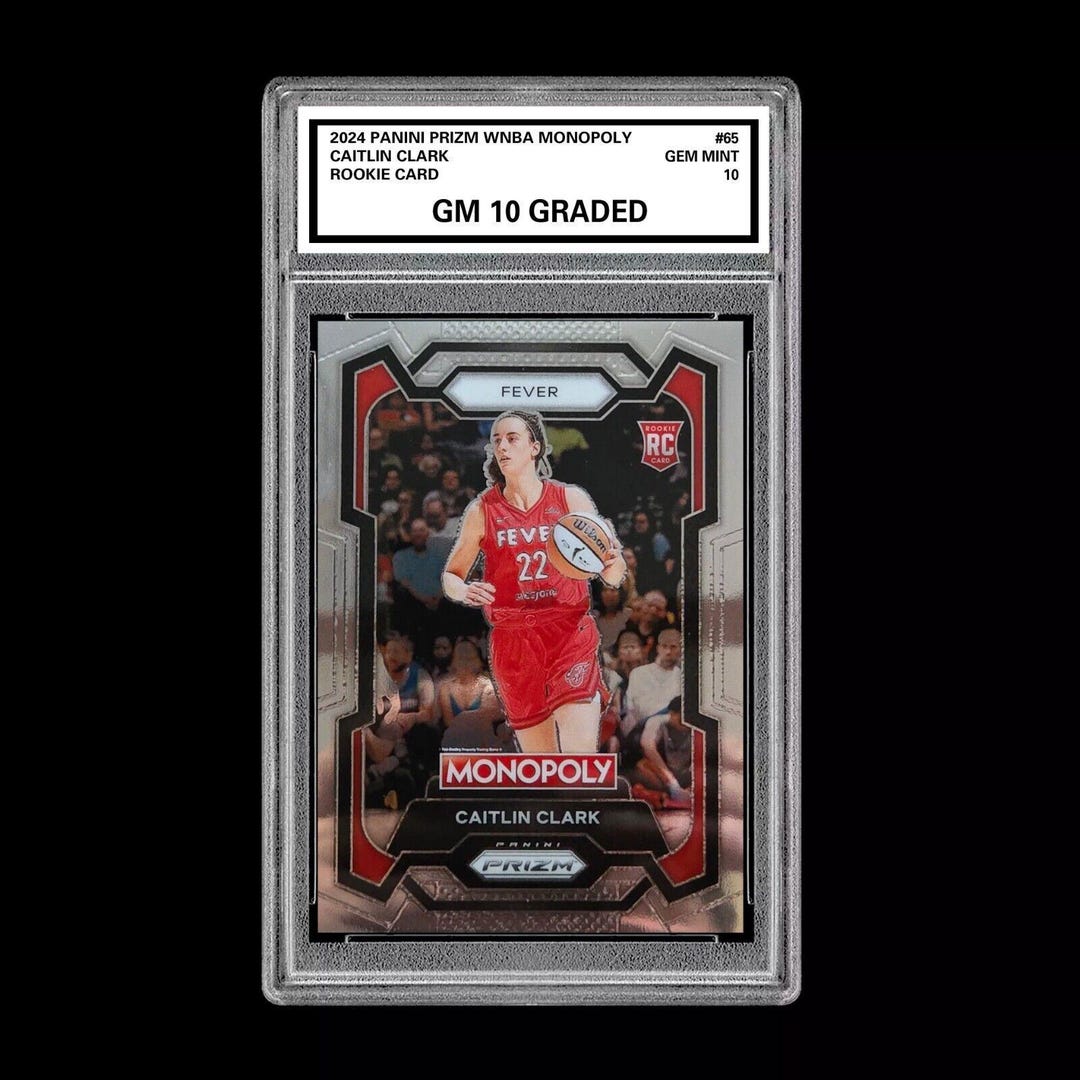 Graded 10 2024 Panini WNBA Monopoly Prizm RC Caitlin Clark Rookie ...