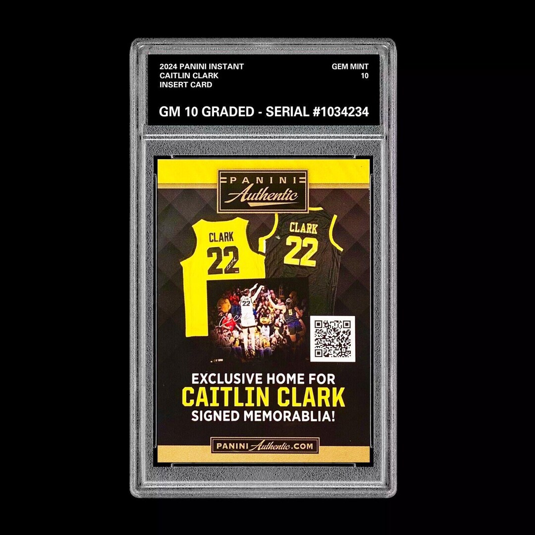 Graded 10 2024 Caitlin Clark Panini Authentic Box Insert Instant ...