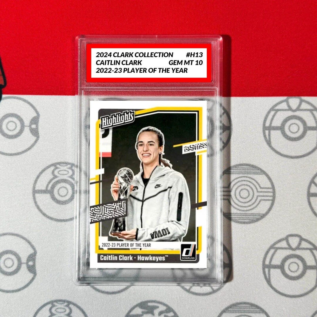 Graded 10 Caitlin Clark Rookie Card RC 2024 Panini Donruss Collection ...