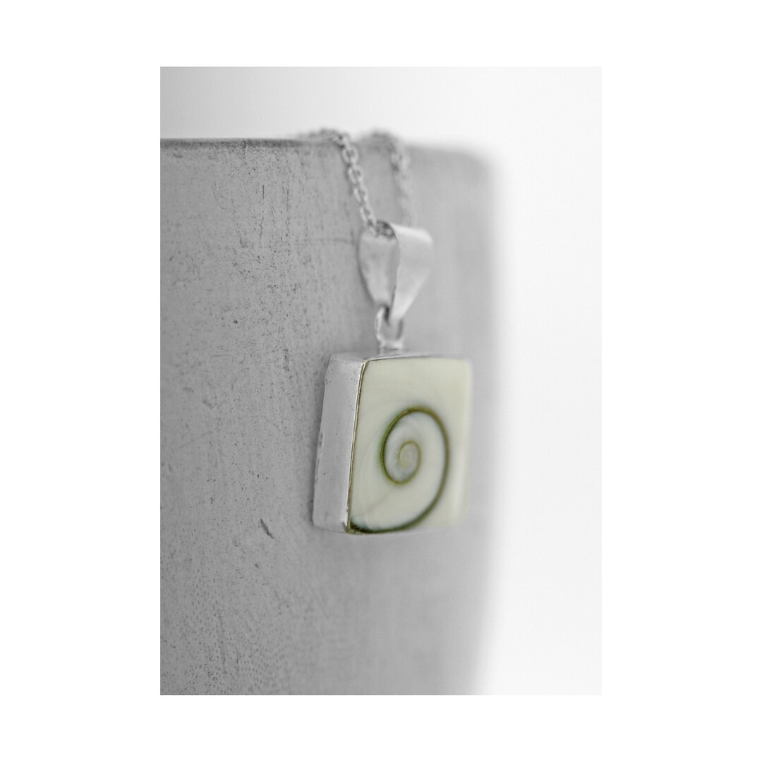 Square Shell Necklace / Shiva Shell Necklace / Shiva Eye Necklace ...