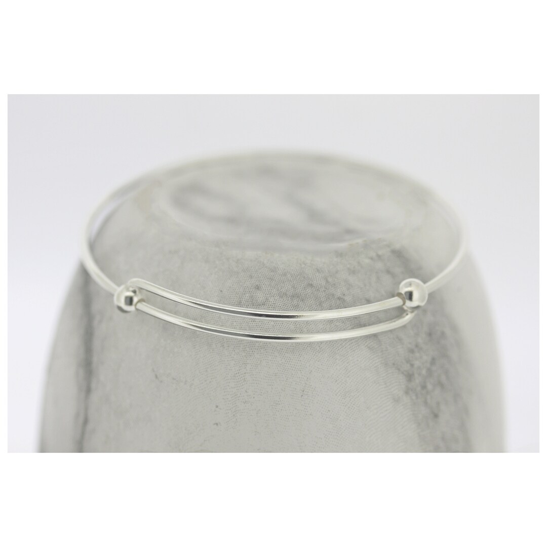 Sterling Silver Bangle / 60 - 75mm Expanding Diameter Bracelet ...