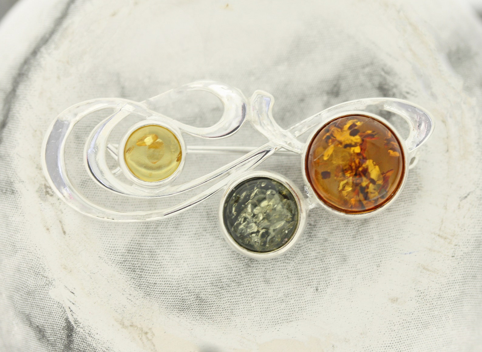 Mixed Amber Brooch / Baltic Amber Brooch With Pin Catch / - Etsy UK