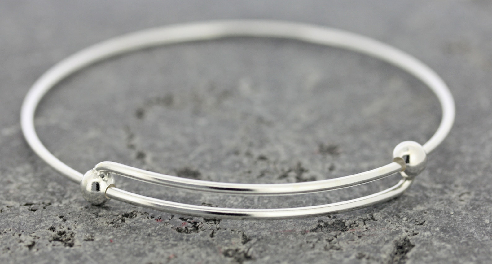 Sterling Silver Bangle / 60 75mm expanding Diameter Bracelet | Etsy