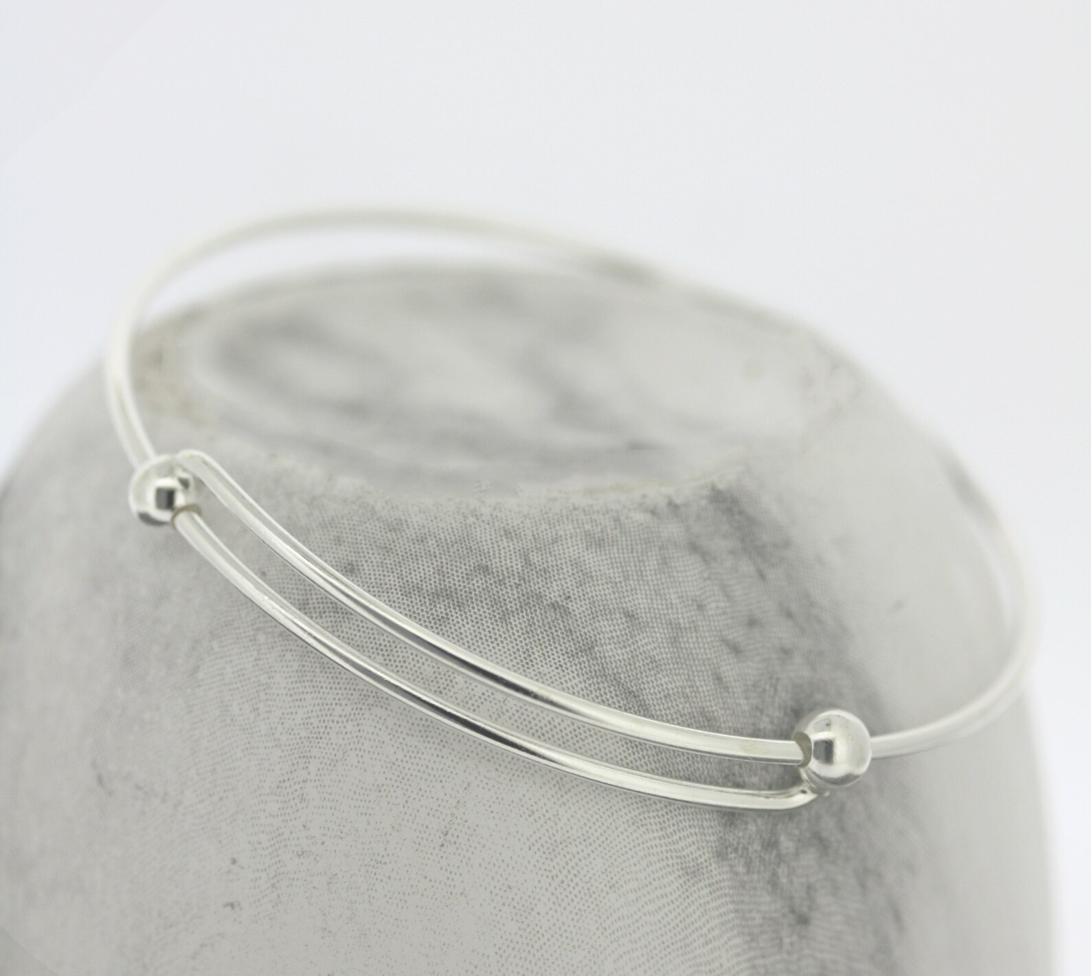 Sterling Silver Bangle / 60 75mm Expanding Diameter Bracelet - Etsy UK