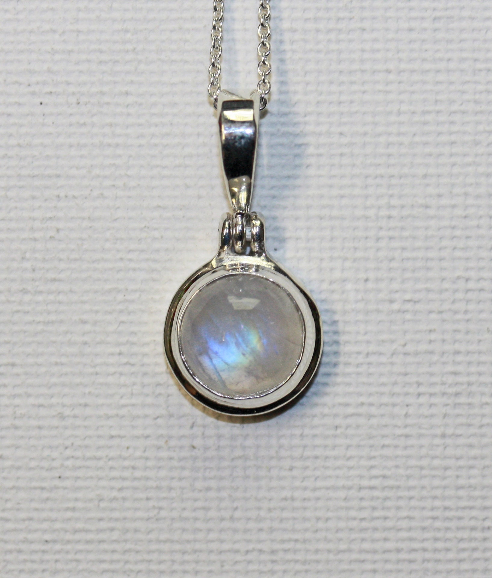 Moonstone Necklace / Moonstone Pendant / Rainbow Moonstone | Etsy