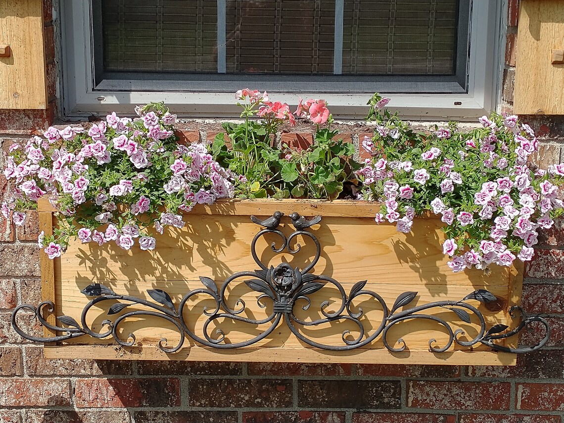 Solid Cedar Window Flower Box - Etsy