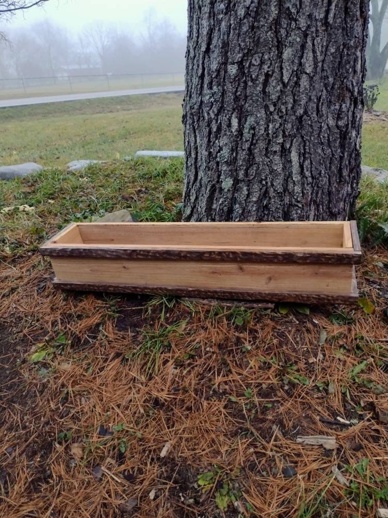 Solid Cedar Window Flower Box - Etsy