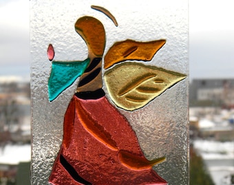 Fused glass angel | Etsy