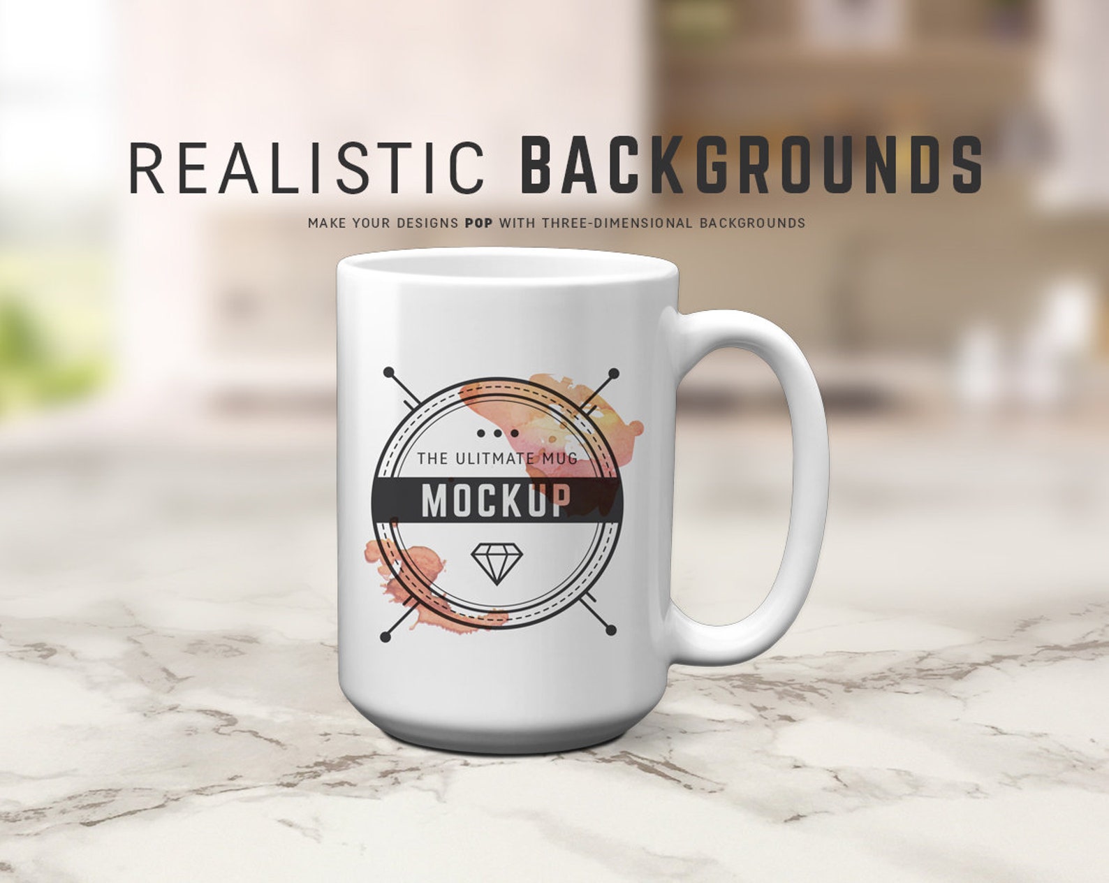 15 Oz Full Wrap Mug Mockup Ceramic Mug Blank | Coffee Cup Mockup ...
