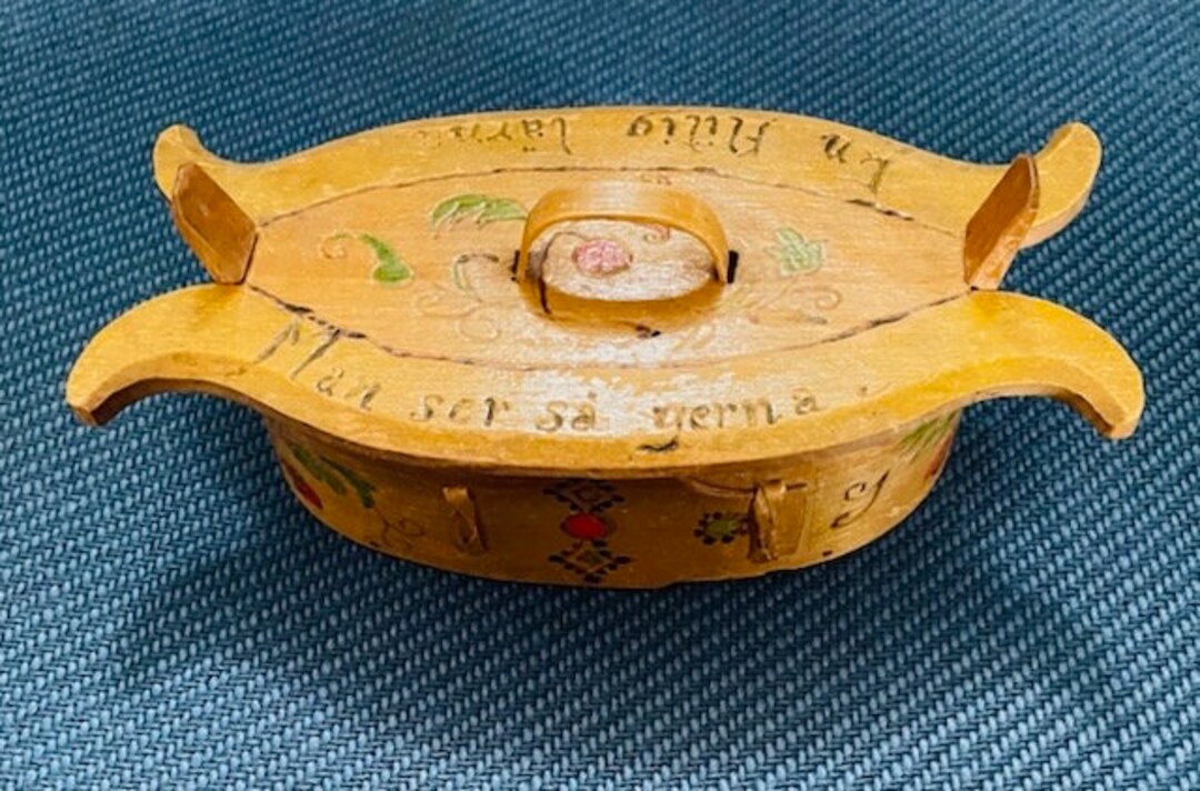 Swedish Antique Wooden Box / Tina Box / Svepask / Decorative Item From ...