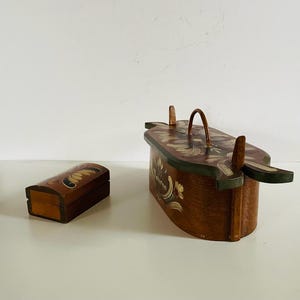 Two Swedish Wooden Boxes From Dalarna / Svepask / Tinabox / Handpainted ...