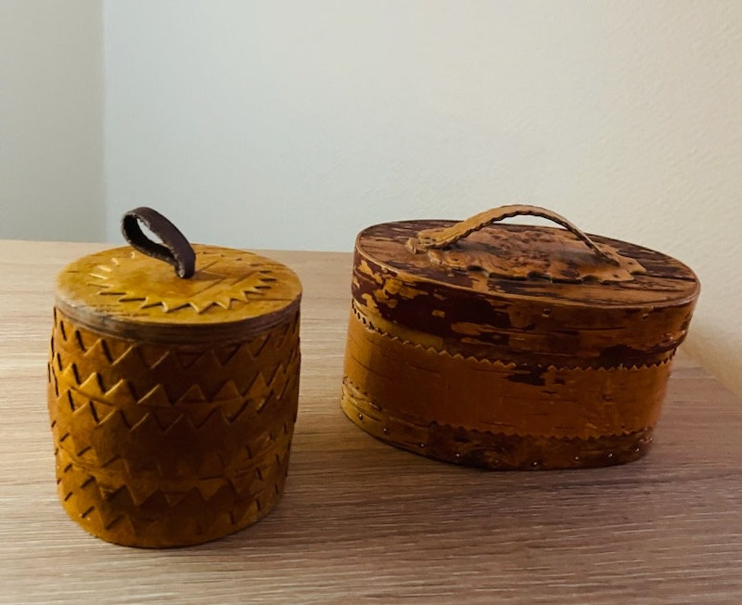 2 Swedish Wooden Boxes / Tina Box / Snuffbox / Handmade - Etsy