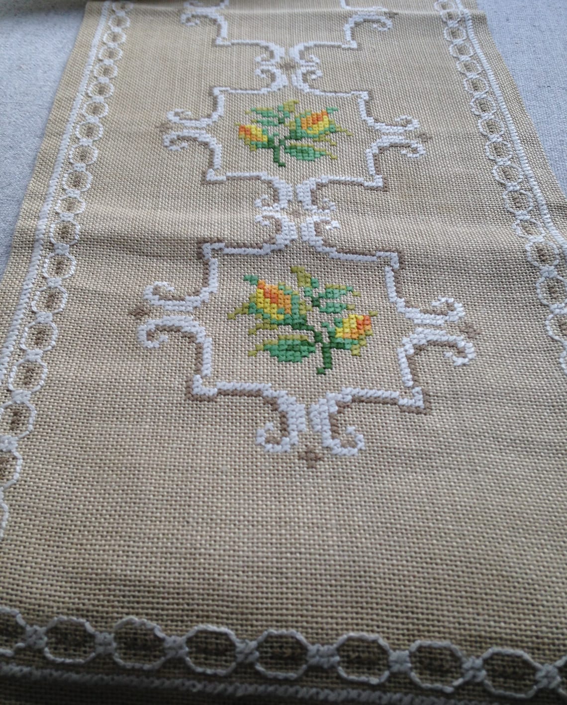 Swedish Hand Embroidered Table Runner / Vintage Table Linen | Etsy