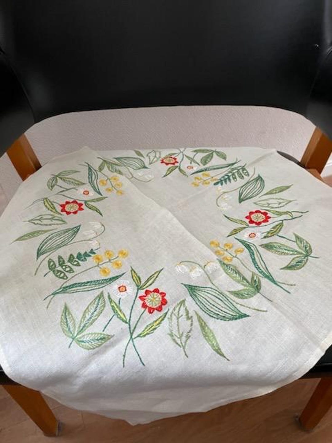 Handembroidered Swedish Tablecloth/ Vintage Handmade Table Linen - Etsy