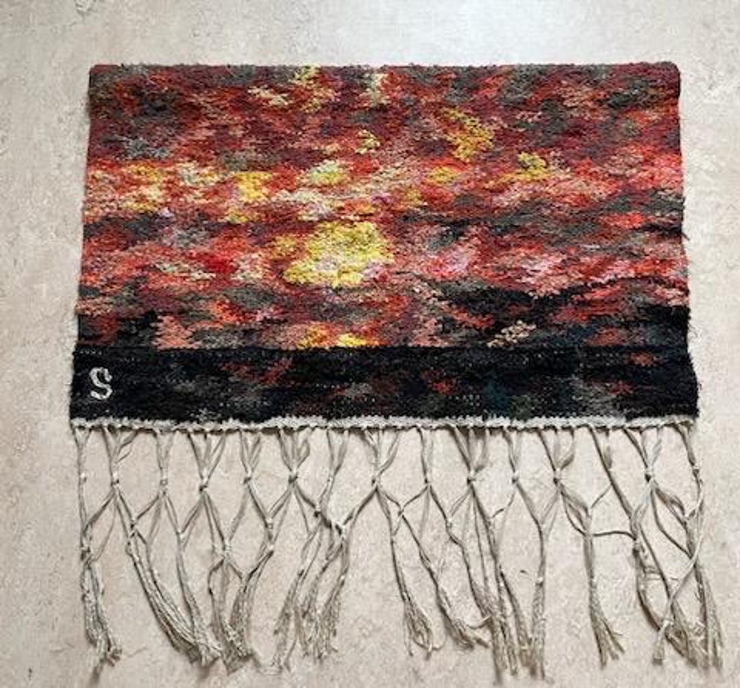 Swedish Handwoven Artistic Wall Decor / Titel: Sunset Glow / One of a ...