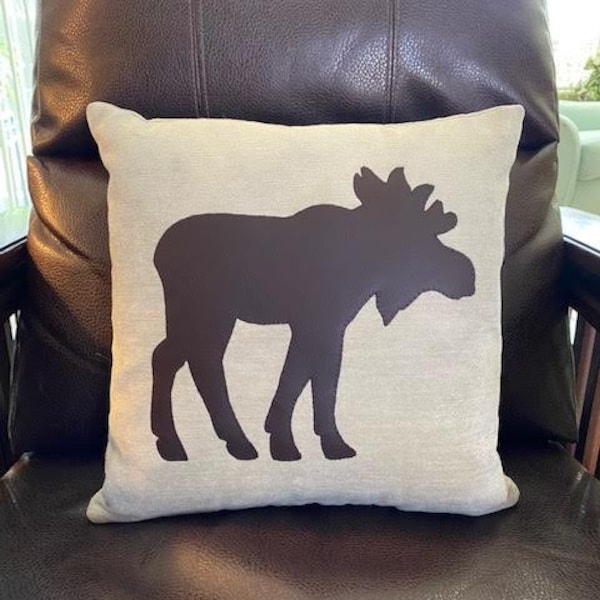 Moose Pillow - Etsy