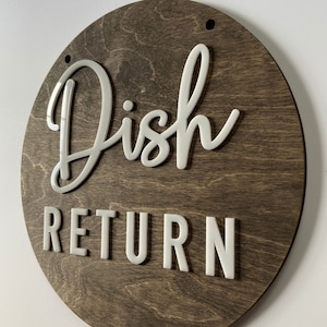 Dish Return BUSINESS Sign Wayfinding Custom COFFEE SHOP Restaurant ...
