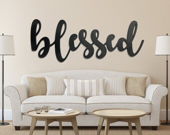 Large Blessed Sign | Etsy