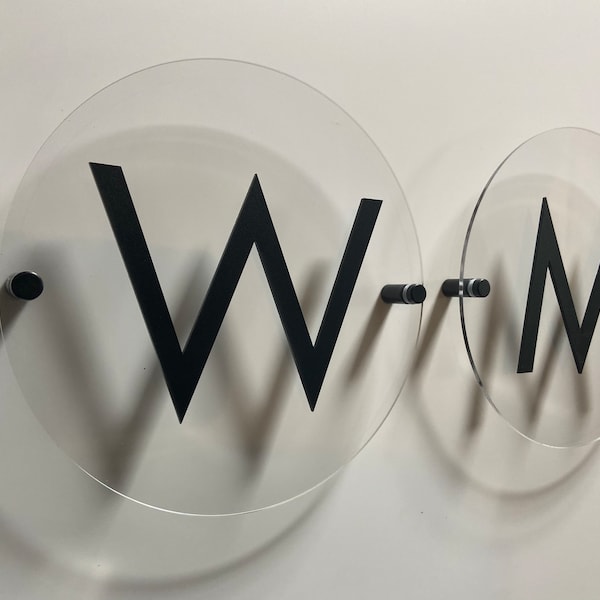 Clear Acrylic Restroom Sign - Etsy