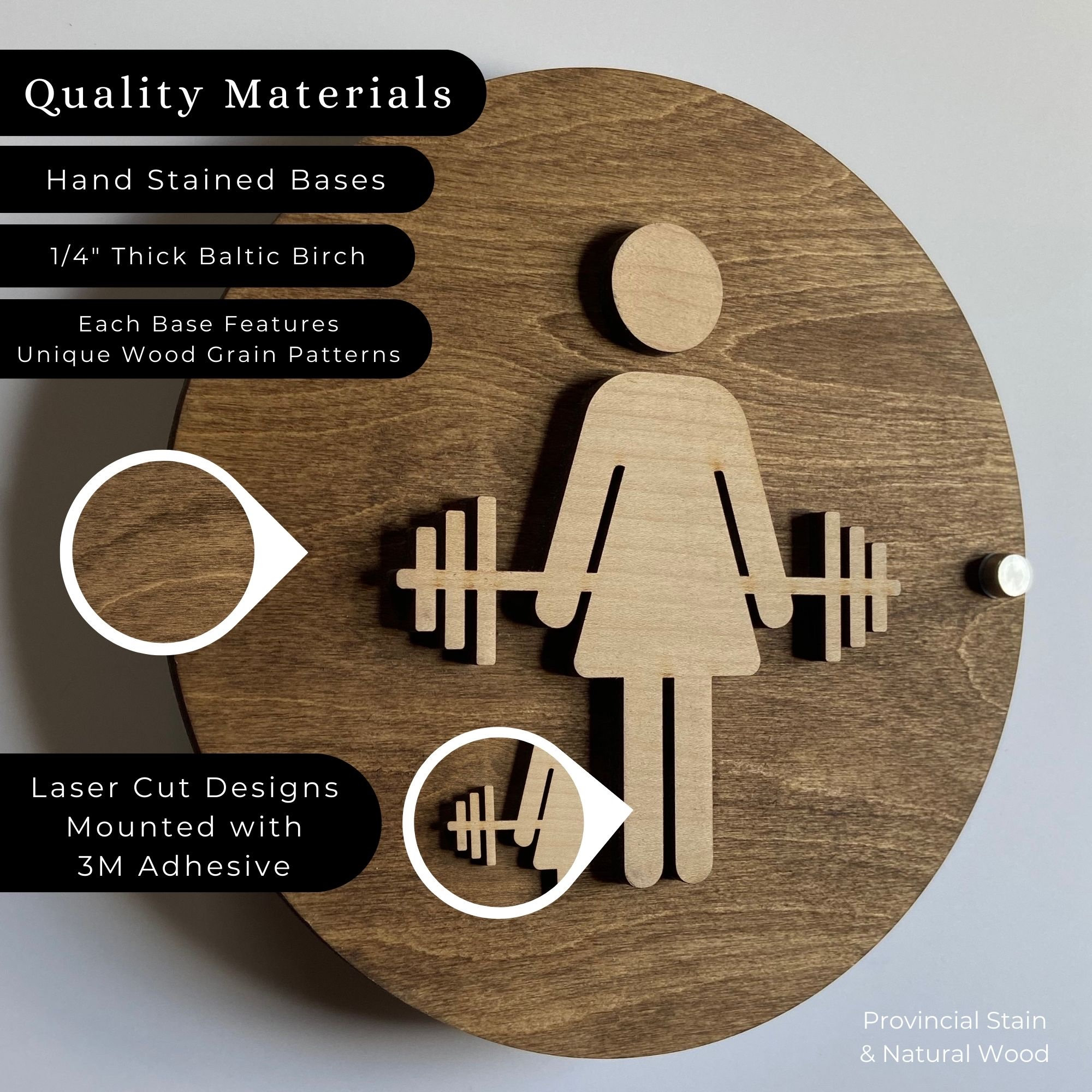 Crossfit Gym Bathroom Sign: Rustic Wood & Acrylic, 12x12" - Etsy