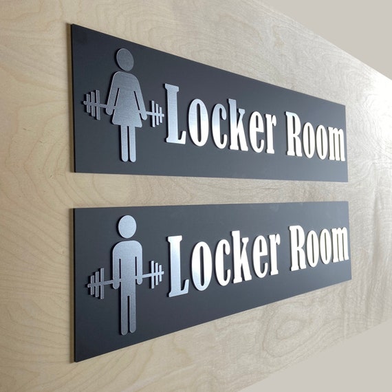 Large Gym Locker Room Directional Sign Custom Crossfit - Etsy