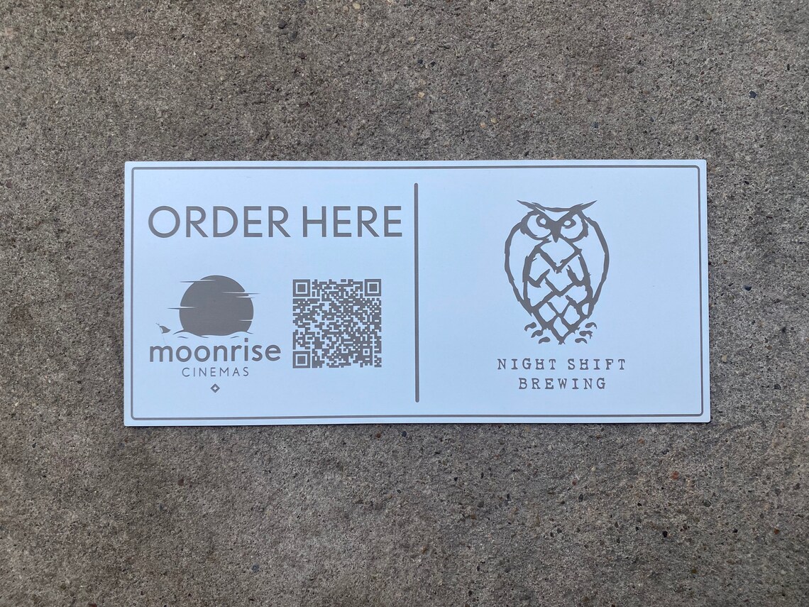 Custom QR Code Social Media Window Sign for Business Ice - Etsy