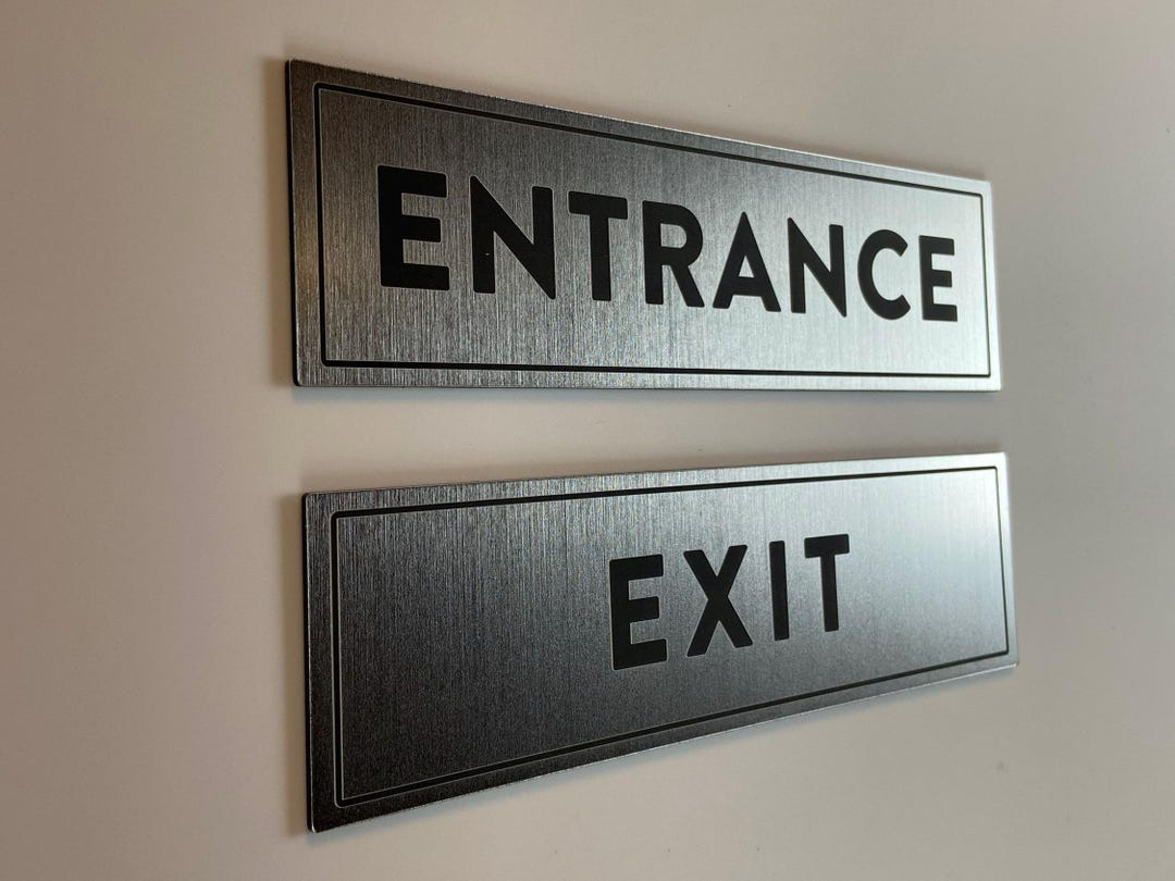 Entrance and Exit Sign - Etsy