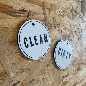 Clean & Dirty Laundry Basket Labels Hamper Basket Tag Organization 2.5x ...