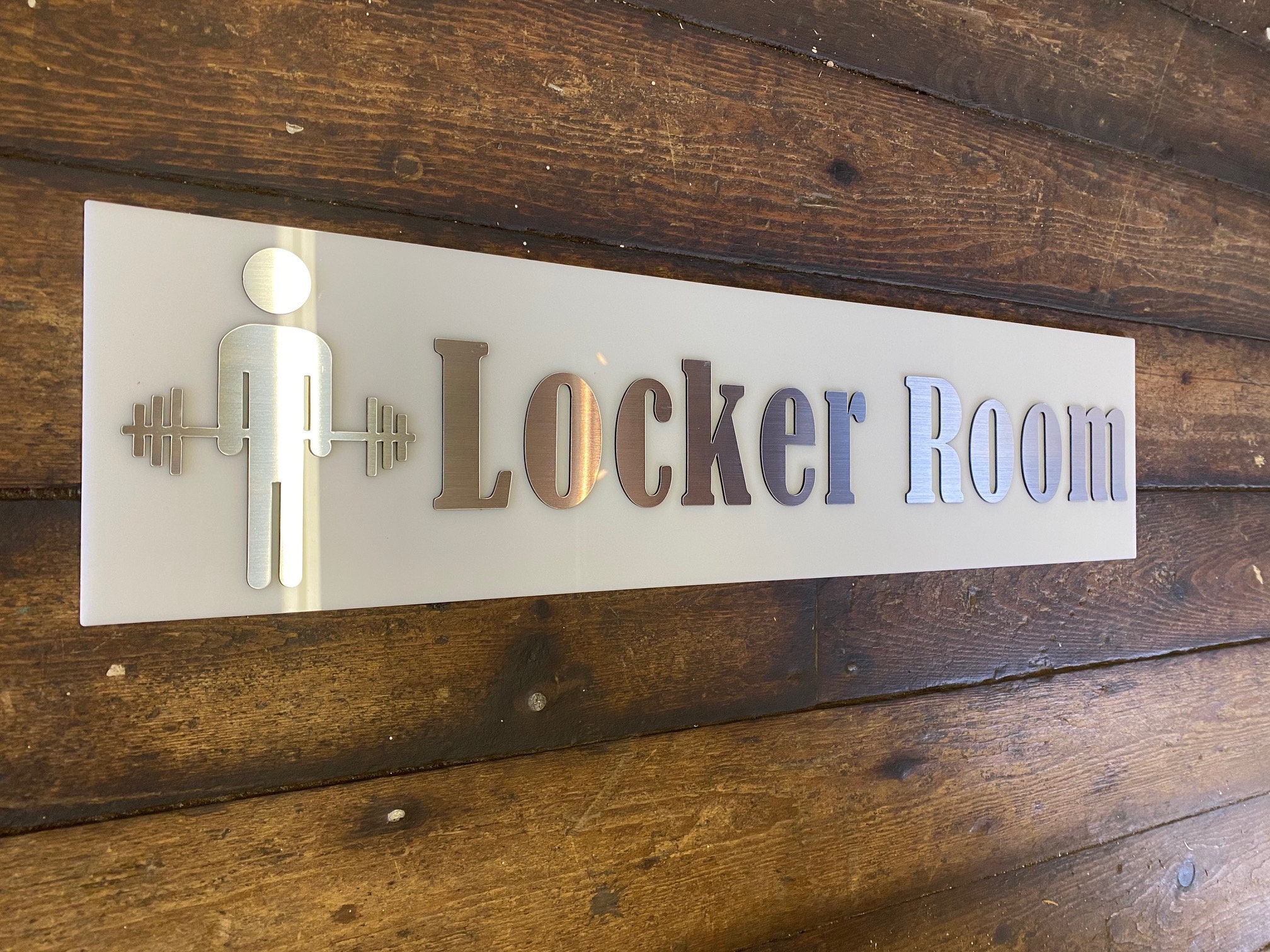 Large Gym Locker Room Directional Sign Custom Crossfit | Etsy
