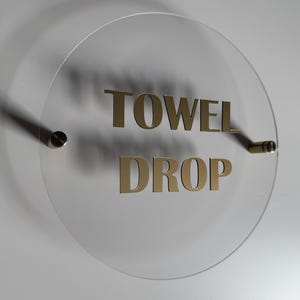 Custom Text Sign 9x9" | Clear Acrylic With Gold Acrylic and Gold ...