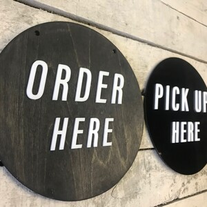 Order Here Pick up Here BUSINESS Sign Custom COFFEE SHOP Restaurant ...