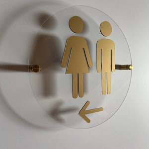 Señales de flecha direccionales para baños, oficinas, cafeterías ...