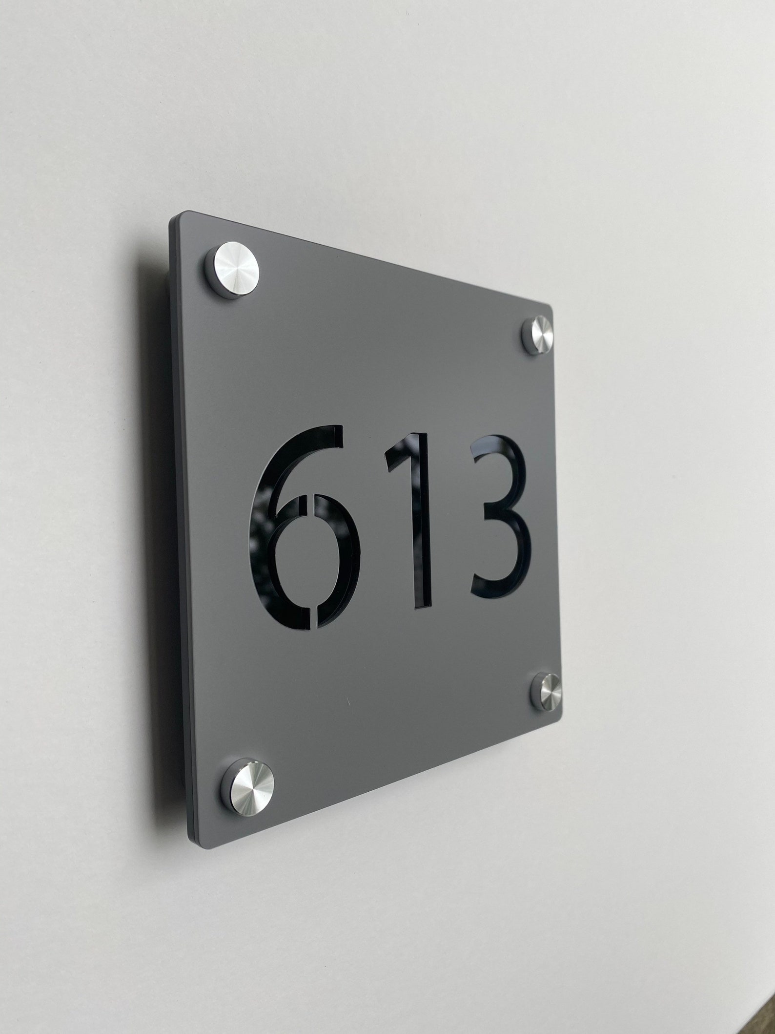 House Number Sign 5.5x5.5 Modern Custom Home - Etsy