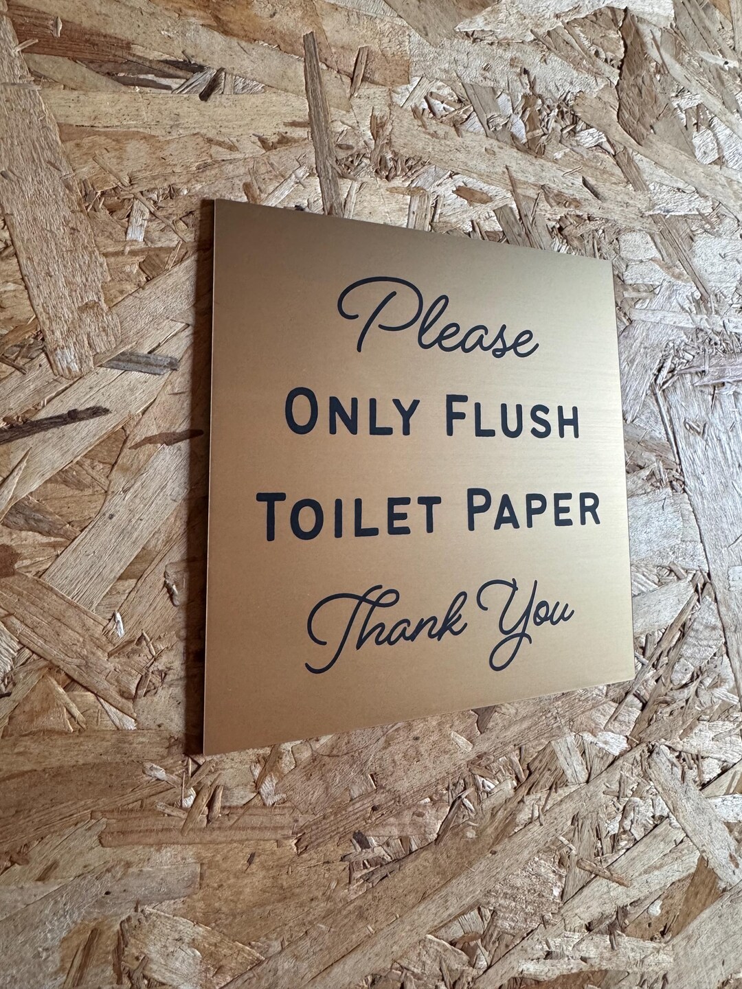 Please Only Flush Toilet Paper | Adhesive Backing | Bathroom Sign - Etsy
