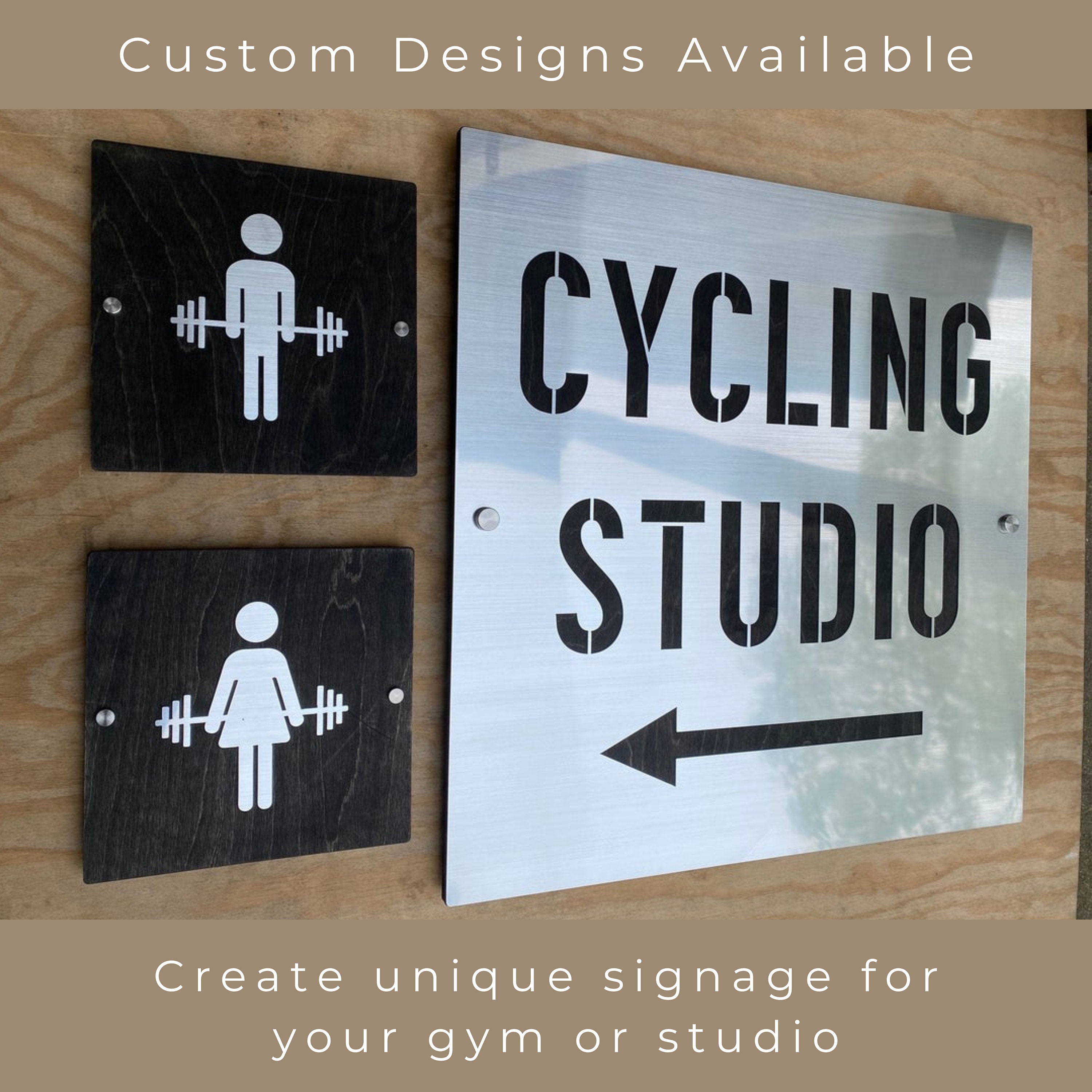 Large Gym Locker Room Directional Sign Custom Crossfit - Etsy