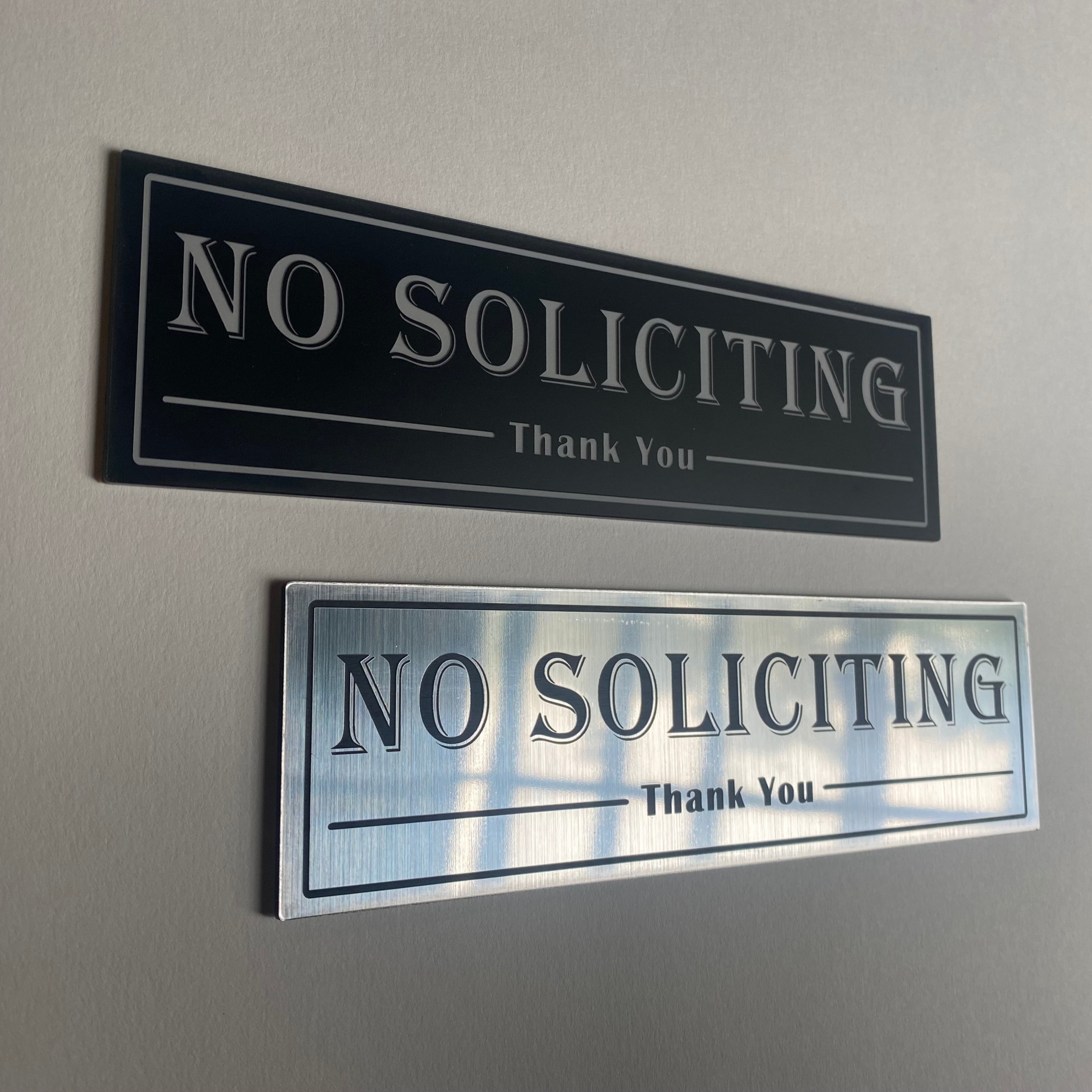 No Soliciting Sign for Home or Business | Laser Engraved Acrylic | UV ...
