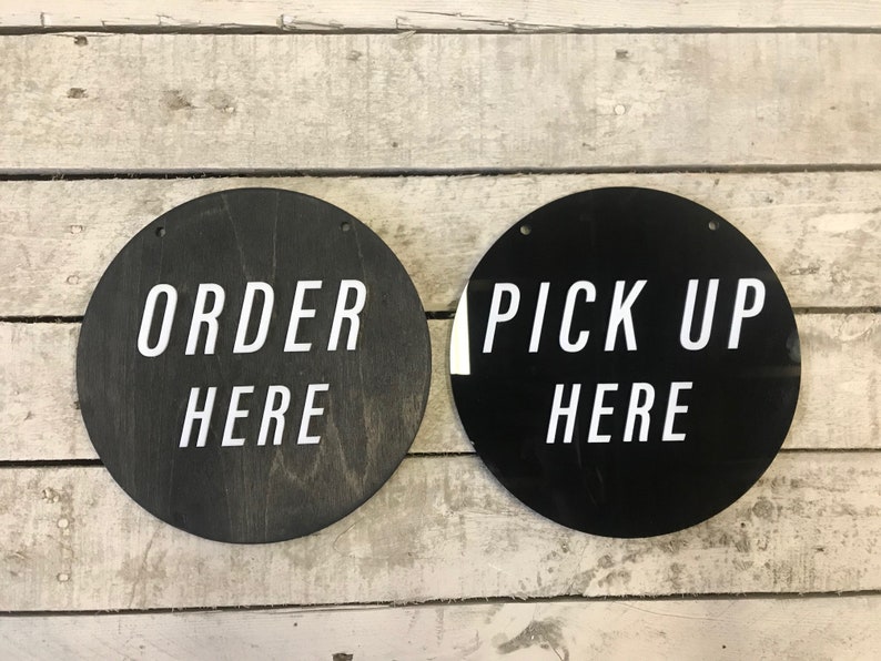 Order Here Pick up Here BUSINESS Sign Custom COFFEE SHOP | Etsy