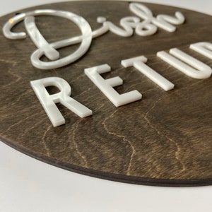 Dish Return BUSINESS Sign Wayfinding Custom COFFEE SHOP Restaurant ...