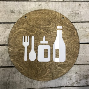 Condiment Icons Restaurant BUSINESS Sign | Custom Cafe COFFEE SHOP ...