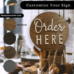 Order Here Pick up Here Business Sign | Custom Coffee Shop Restaurant ...