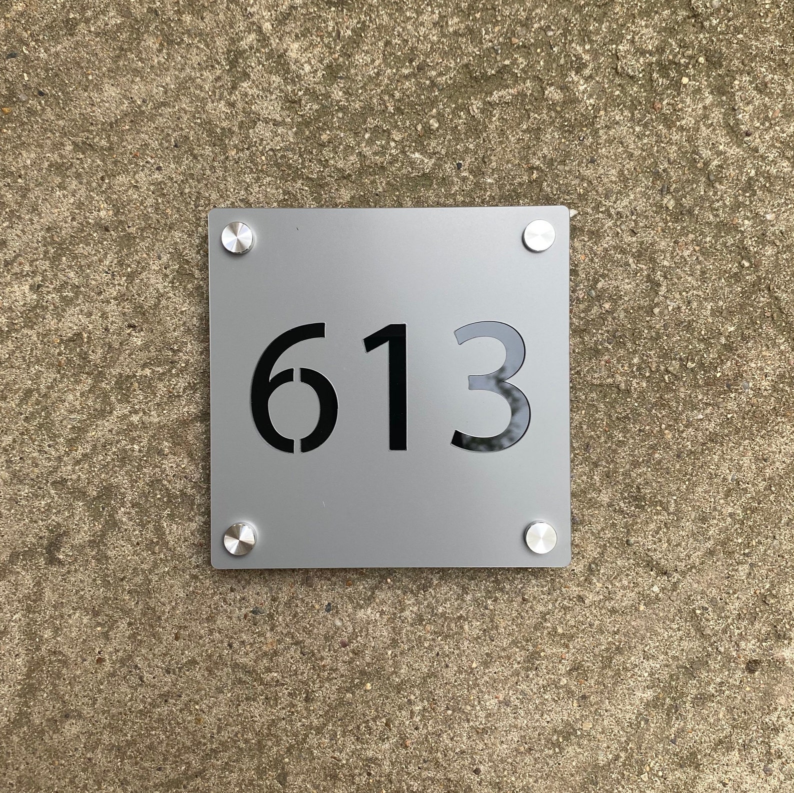House Number Sign 5.5x5.5 Modern Custom Home - Etsy