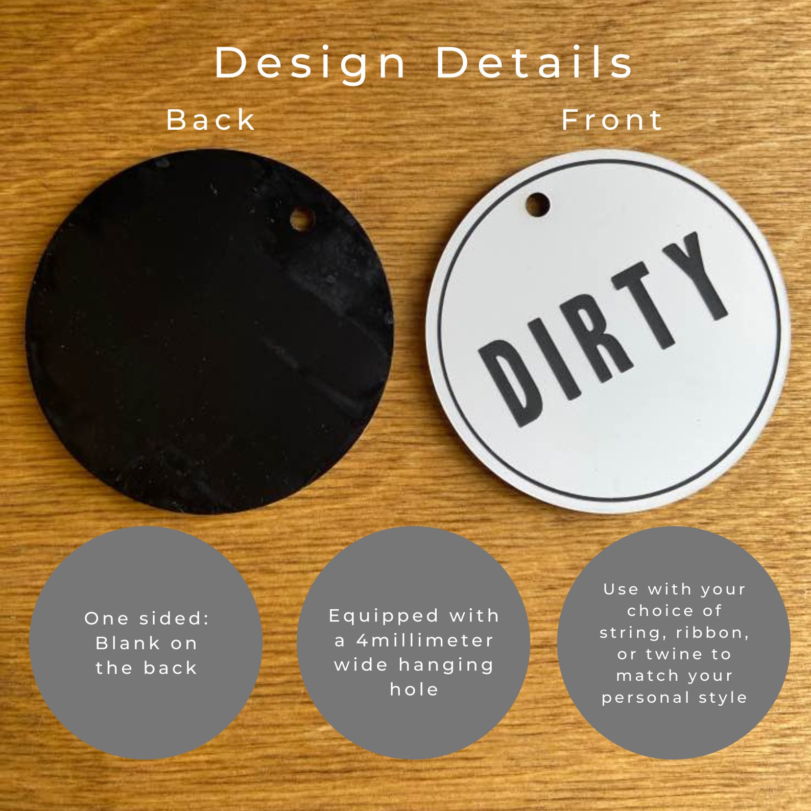 Clean & Dirty Laundry Basket Labels Hamper Basket Tag - Etsy