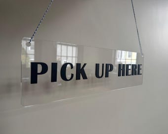 Order Here Sign Pick up Here Sign Pay Here Sign for Business Wooden ...