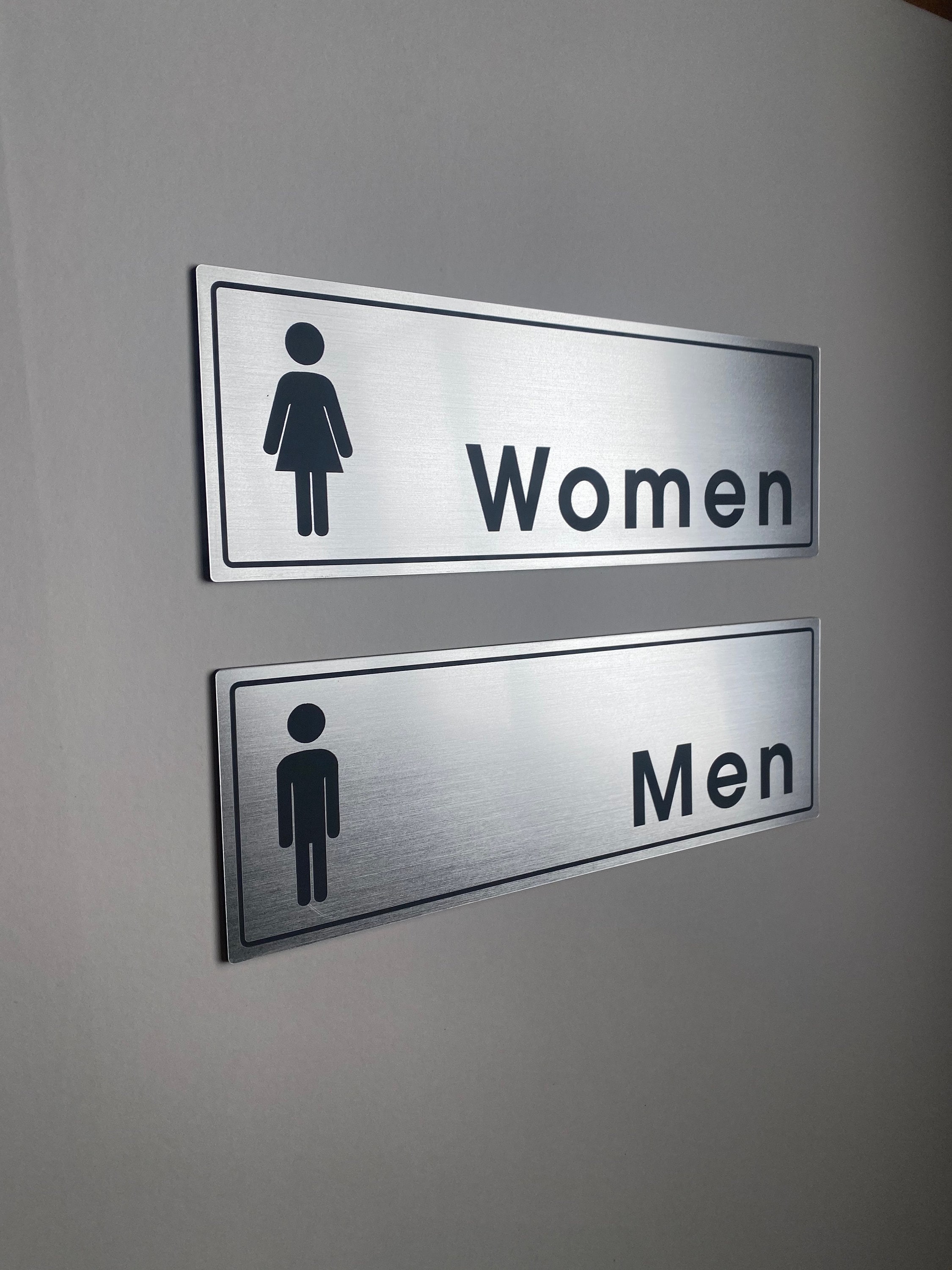 Bathroom Signs Stainless Steel Home Office Cafe Restaurant | Mens ...
